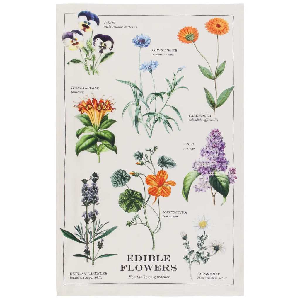 Edible Flowers Kitchen Towel – Purple Haze Lavender Farm
