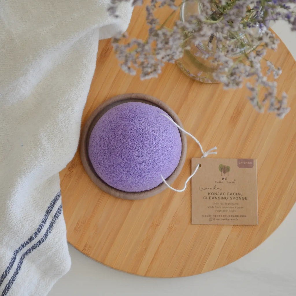Konjac Facial/Body Sponge in Lavender – Purple Haze Lavender Farm