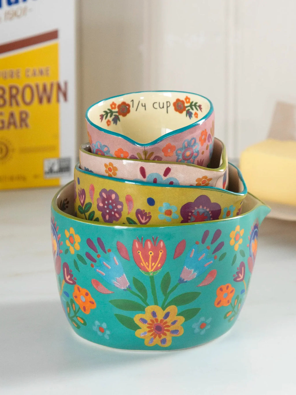 Nesting Ceramic Measuring Cups w/spout – Purple Haze Lavender Farm